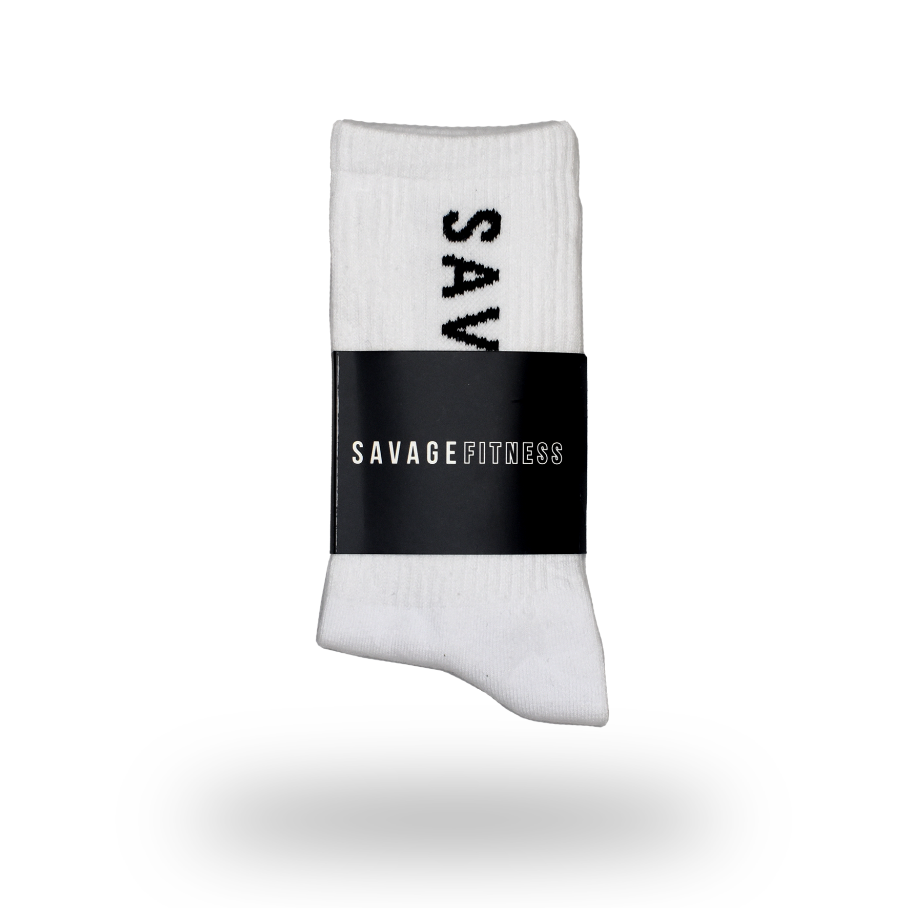 Socks - White Crew Long Logo – Savage Fitness Accessories